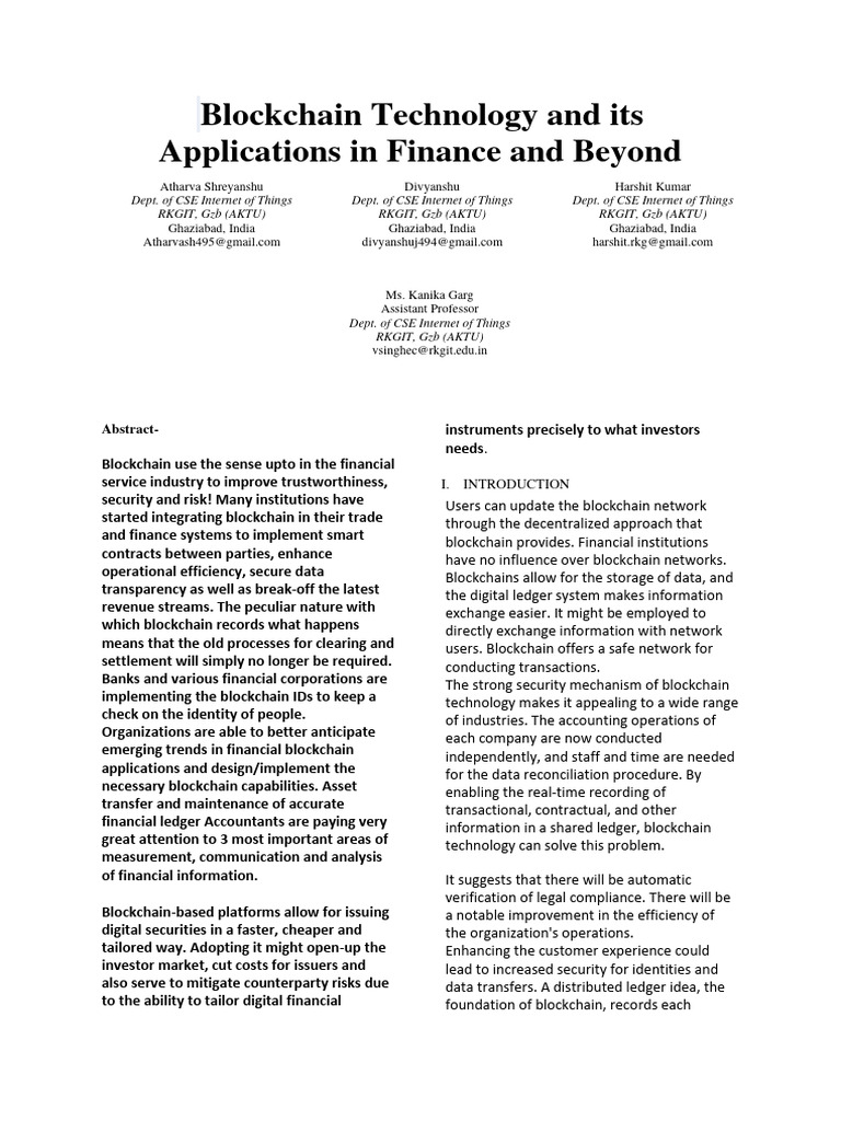 Blockchain Technology | PDF | Computer Network | Cryptocurrency