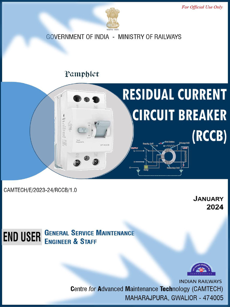 Pamphlet On RCCB-08-02-2024 | PDF | Direct Current | Manufactured Goods