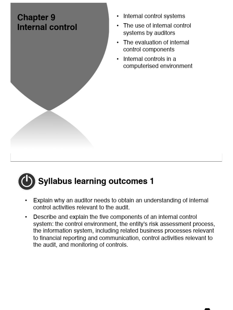 AC5003 - Chapter 9 | PDF | Internal Control | Audit