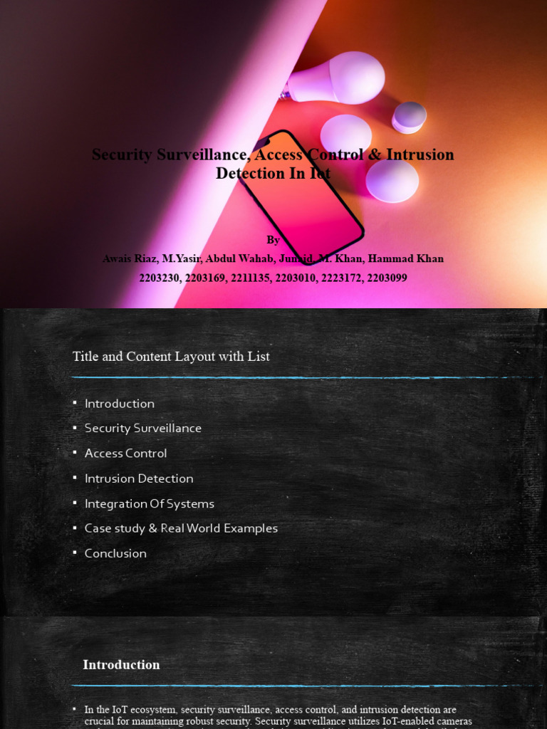Security Surveillance Access Control And Intrusion Detection Download Free Pdf Internet Of 