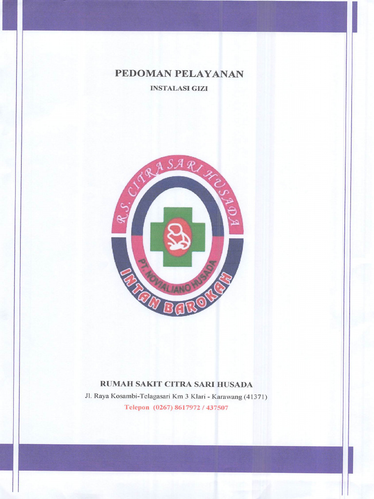 Pedoman Pelayanan Gizi Fix | PDF