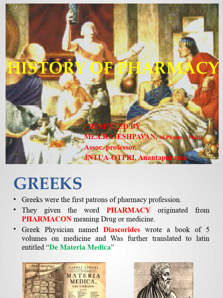 1 History of Pharmacy | PDF | Pharmacy | Medicine