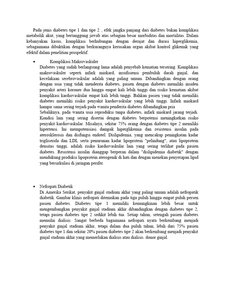 Komplikasi Diabetes | PDF