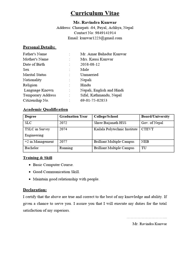 Curriculum Vitae | PDF