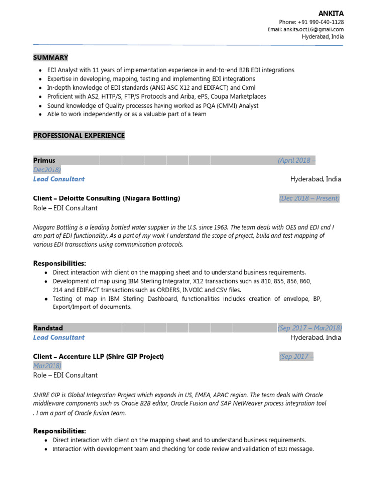 Resume 2023 | Download Free PDF | Electronic Data Interchange | Computing