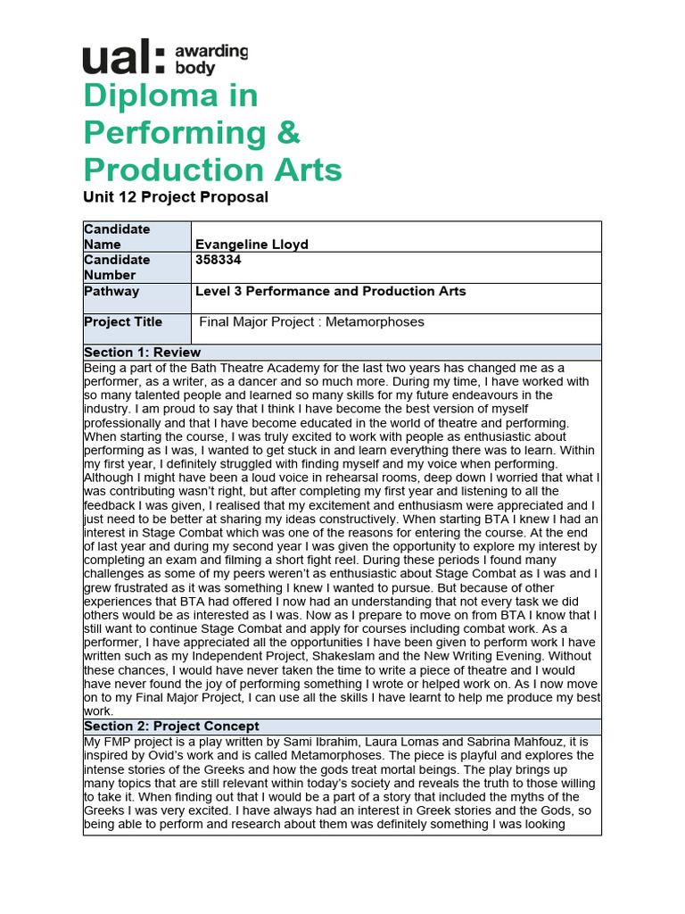 Project Proposal FMP 2024 | PDF | Career & Growth | Social Science