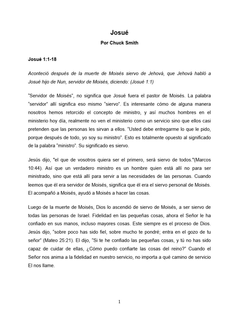 Es - 01006 - Joshua - Josue - Chuck Smith | PDF | Arca de la Alianza | Joshua