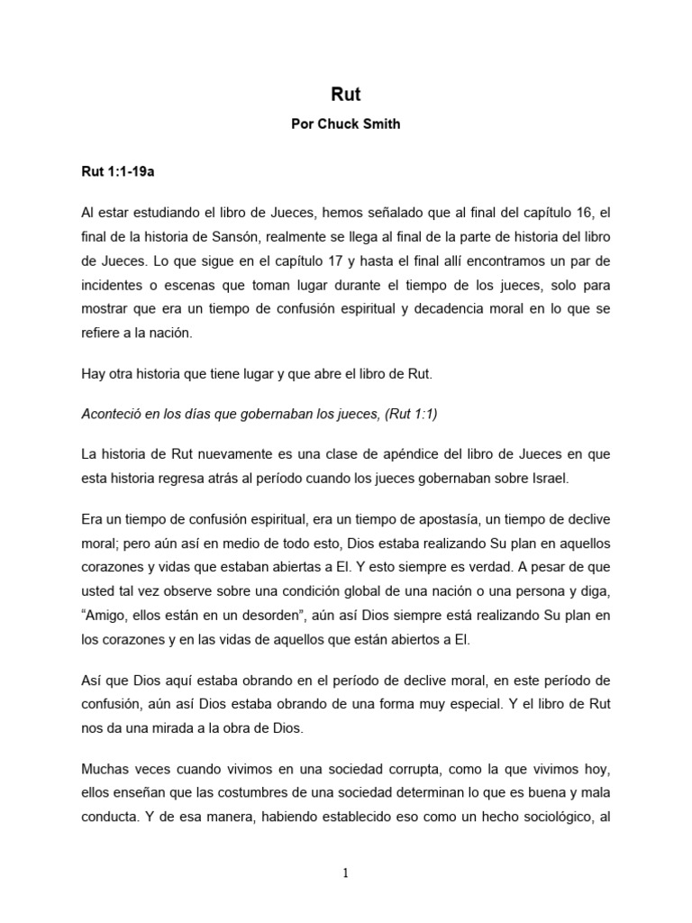 Es - 01008 - Ruth - Rut - Chuck Smith | PDF | Rut (figura bíblica) | Noemí (figura bíblica)