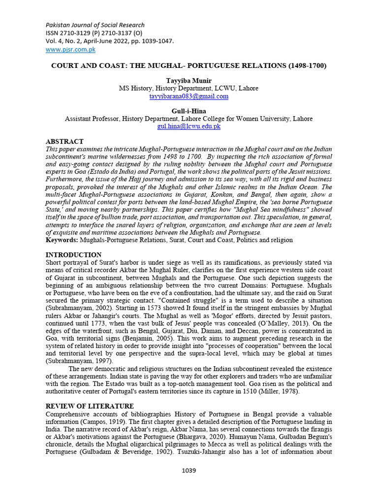 Vol 4. Issue 2 Apr Jun 2022 Munir Gull I Hina Court and Coast | PDF ...