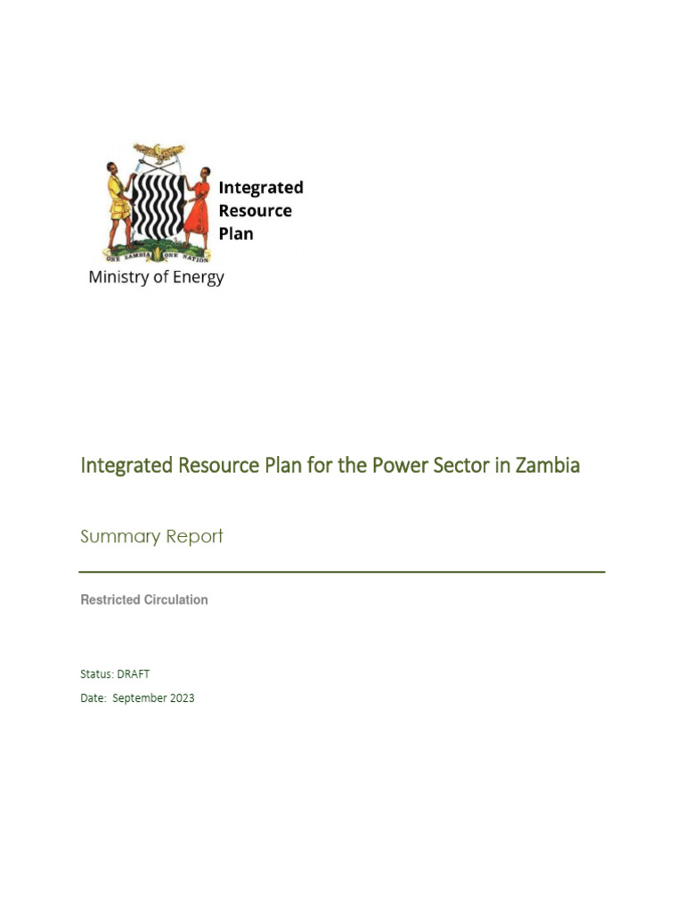 IRP Summary Report WIP 23.09.09 | PDF | Renewable Energy | Electrical Grid