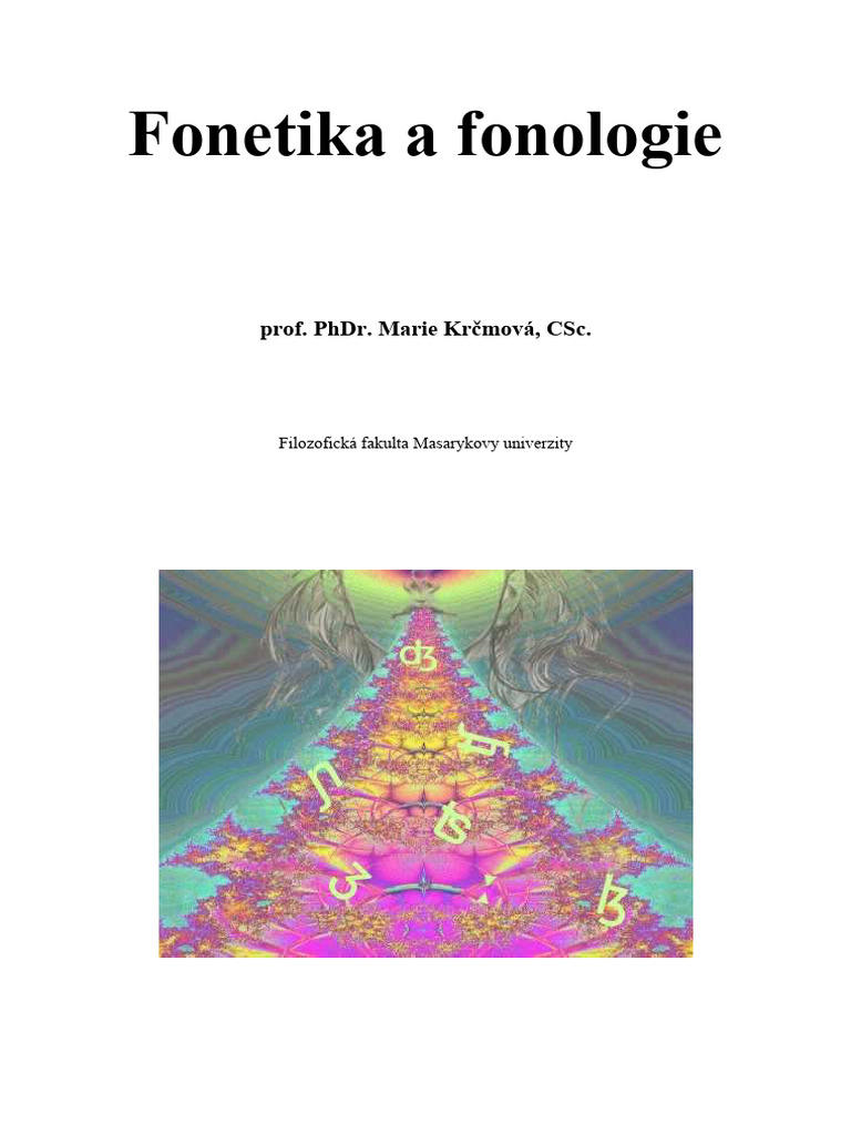 Krčmová Marie Fonetika A Fonologie | PDF
