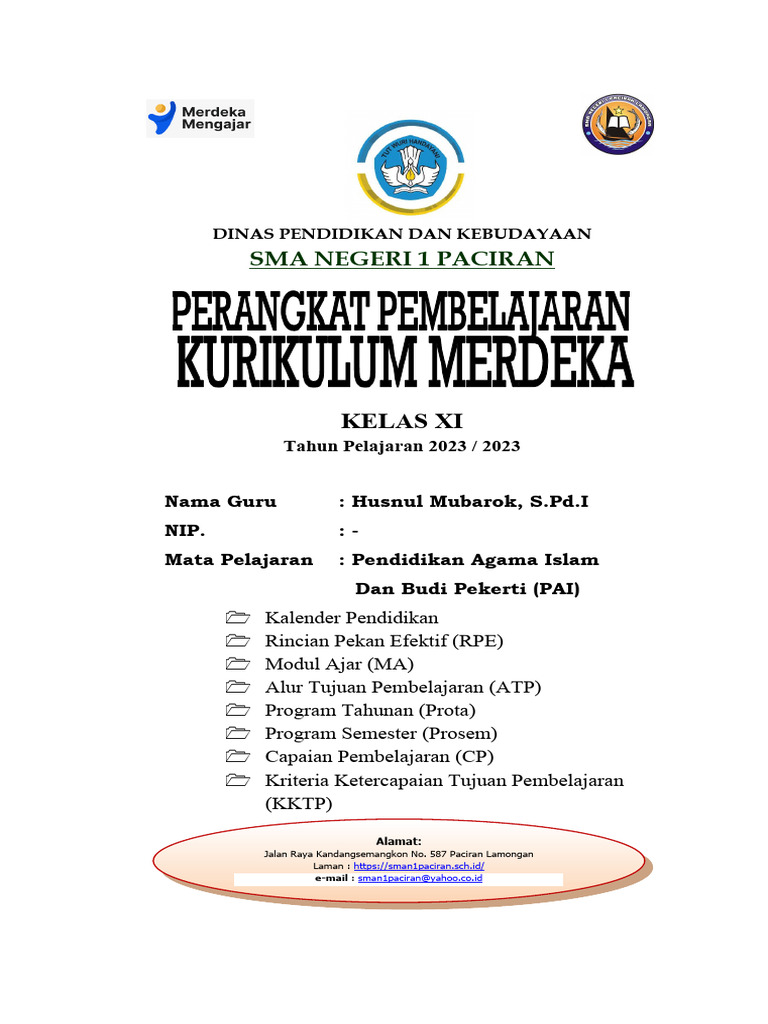 Cover Perangkat Ajar Gabungan Kurikulum Merdeka | PDF