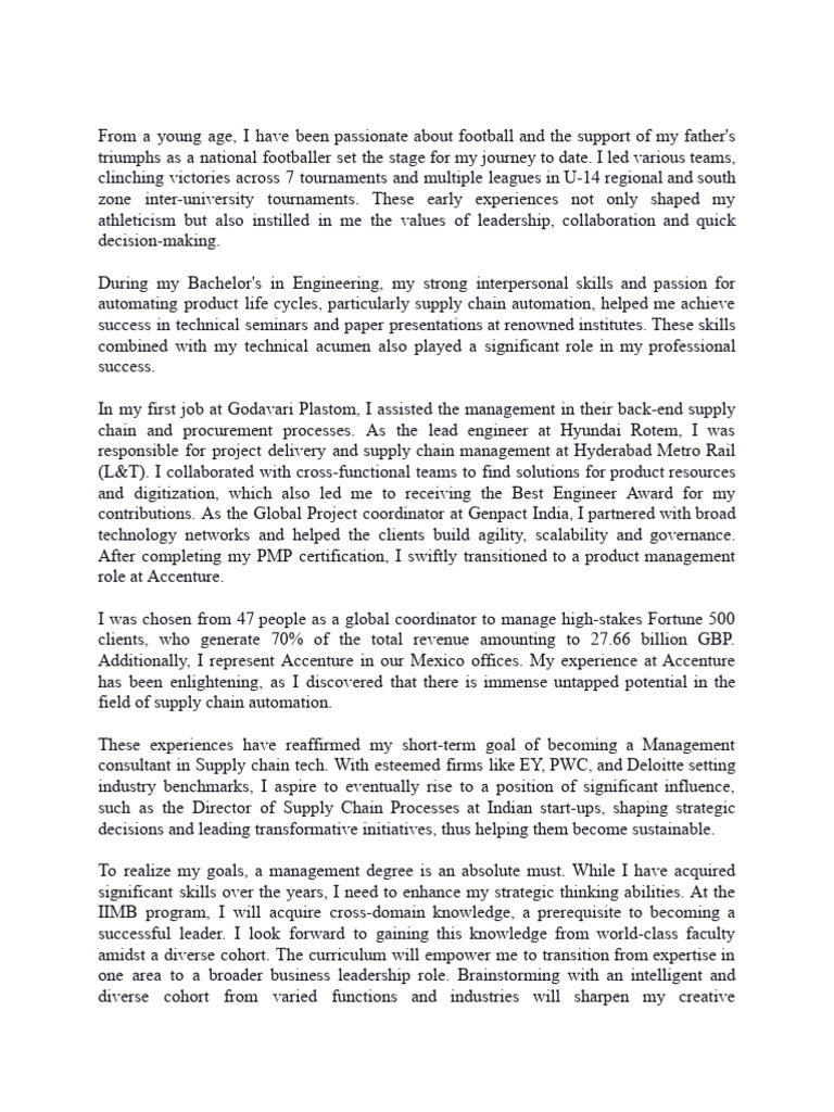 IIMB_SOP | PDF | Supply Chain Management | Leadership