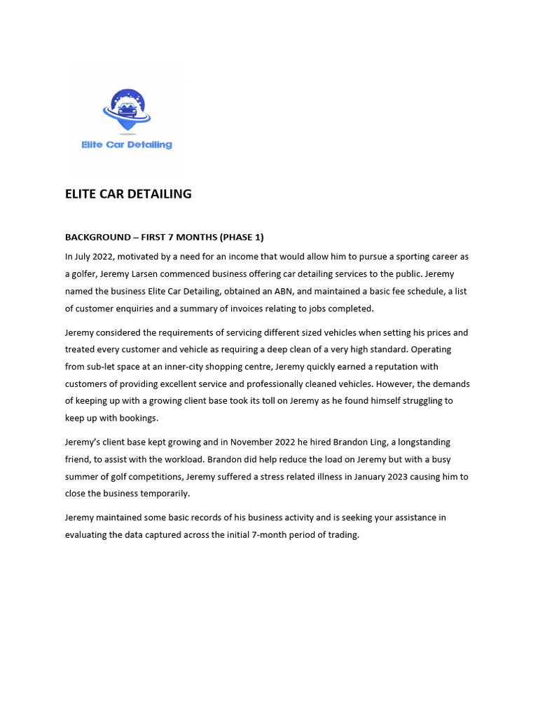 A2 Case Study Background | PDF | Fee | Information