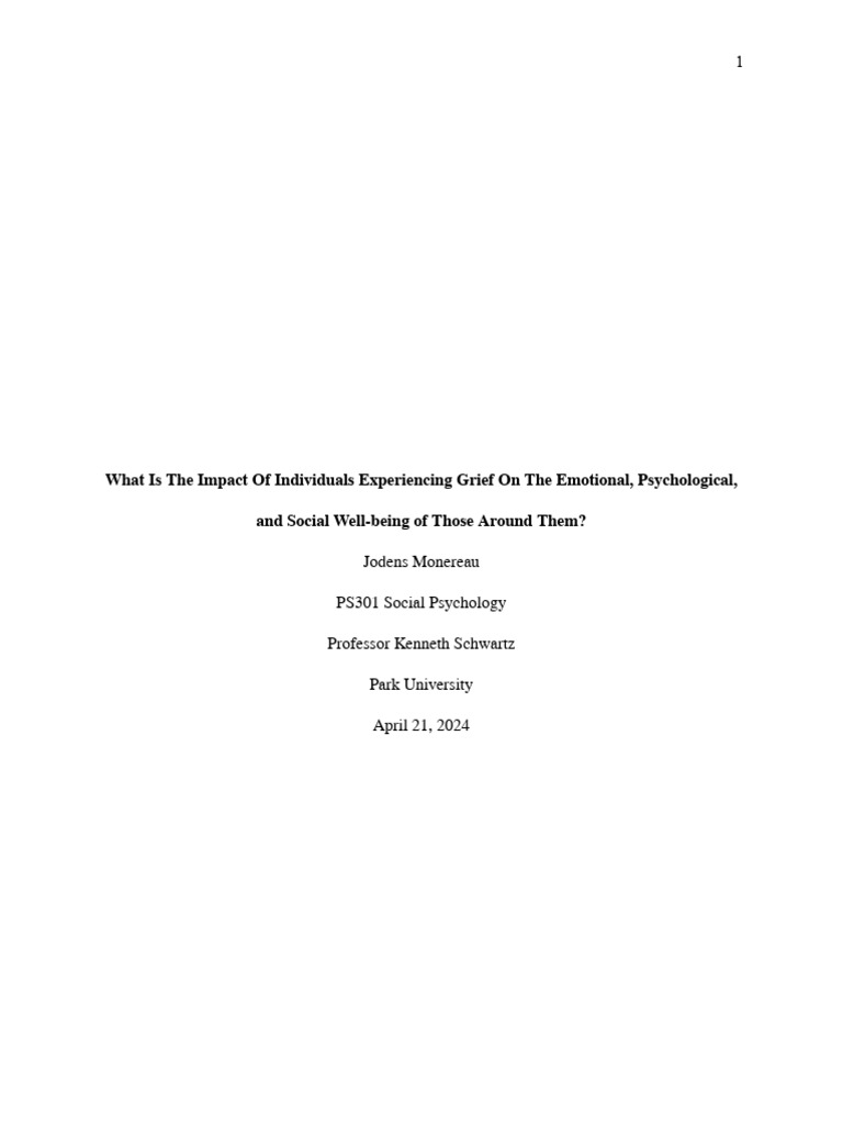 Unit 6_ Literature Review | PDF | Grief | Behavioural Sciences