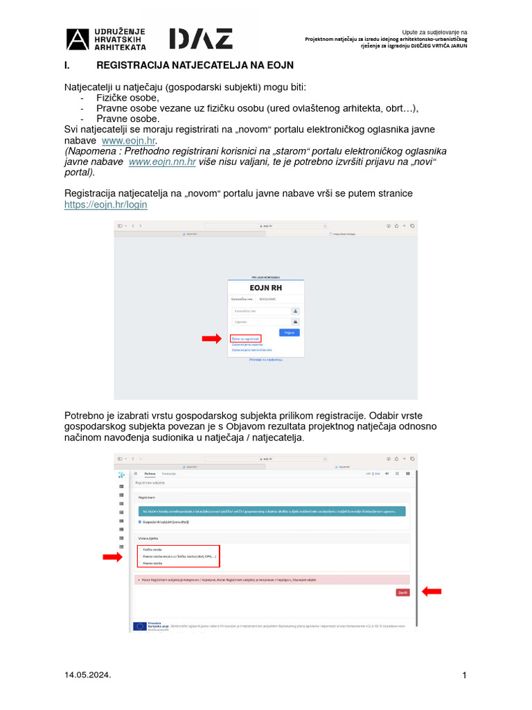 Upute Za Sudjelovanje Eojn DV Jarun | PDF