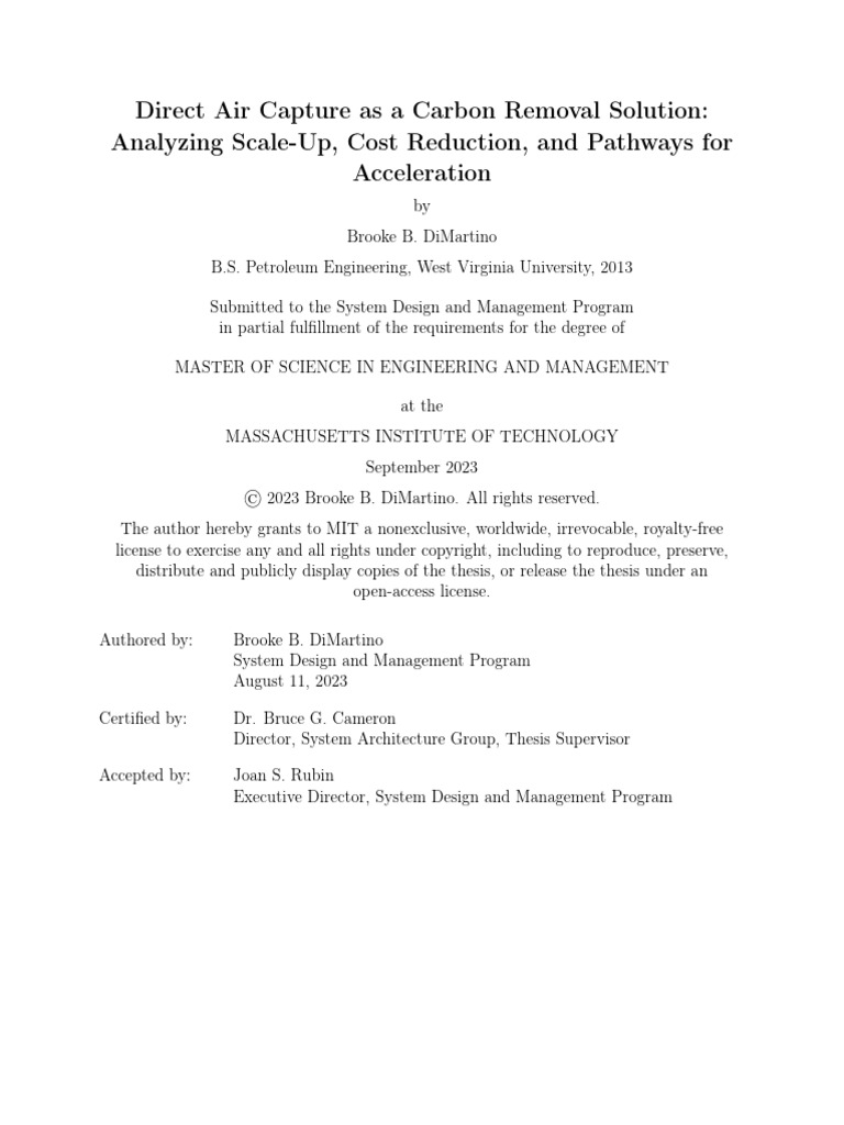Direct Air Capture As A Co2 Removal | PDF | Climate Change Mitigation ...