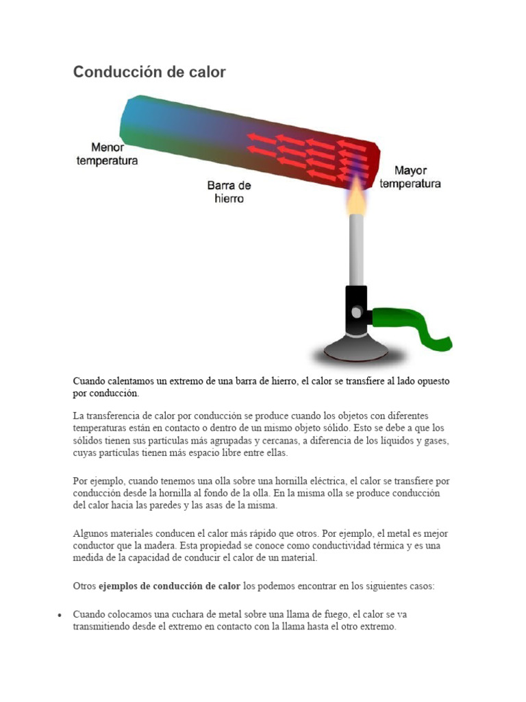 Conducción de Calor | PDF | Termodinámica | Conduccion termica