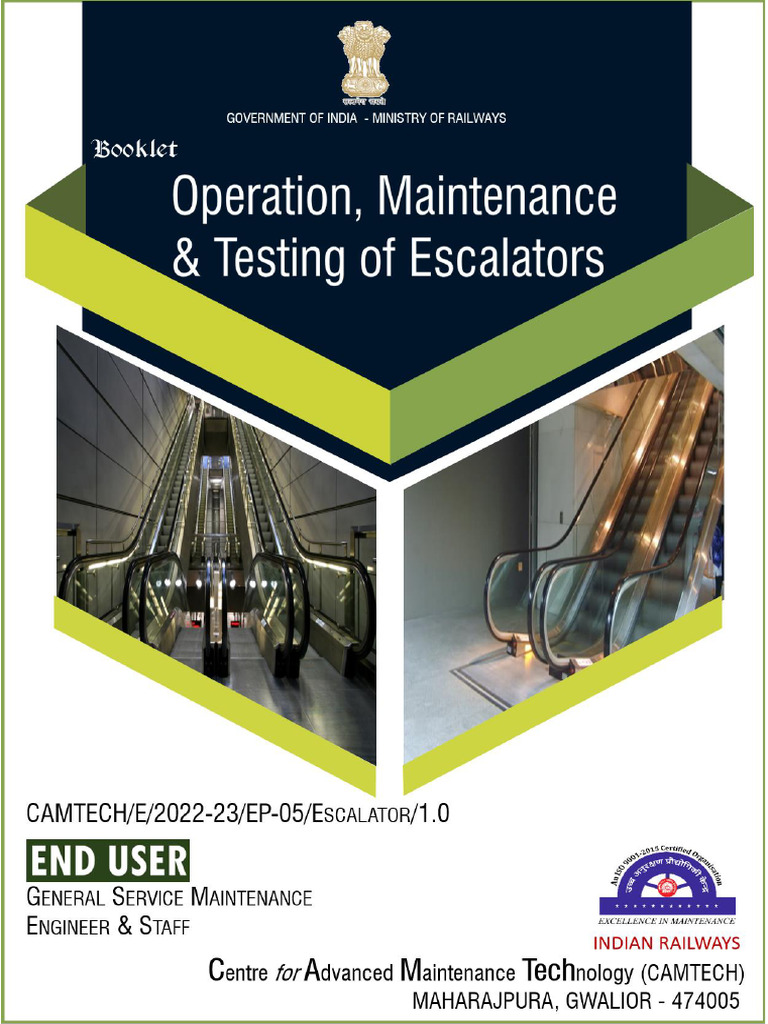 Escalator Operation & Maintenance Guide | PDF | Escalator | Quality Management