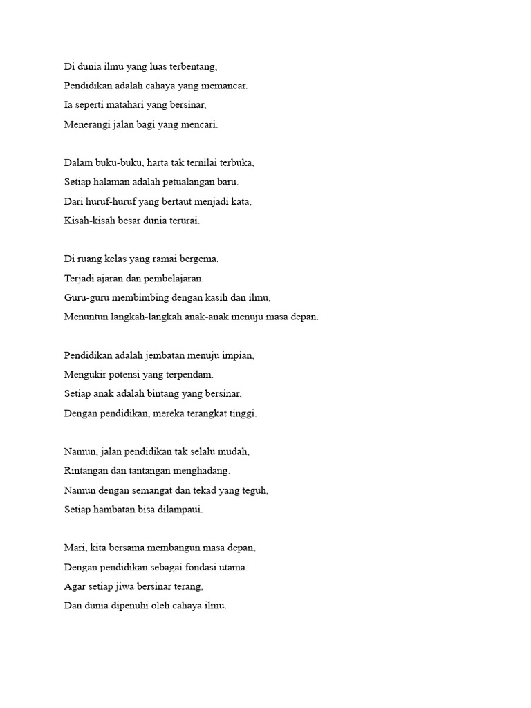 Catatan Unsur Unsur Puisi Dan Contohnya | PDF