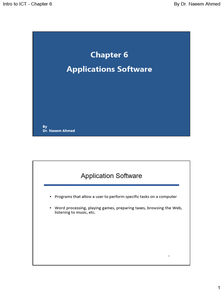 Slide 06 - Application Software | PDF | Application Software | Mobile App
