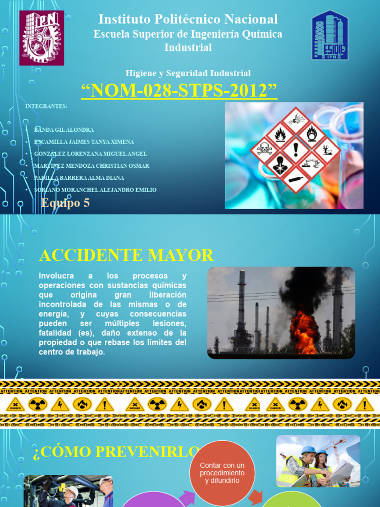 Seguridad en Procesos Químicos NOM-028 | PDF | Riesgo | Diseño