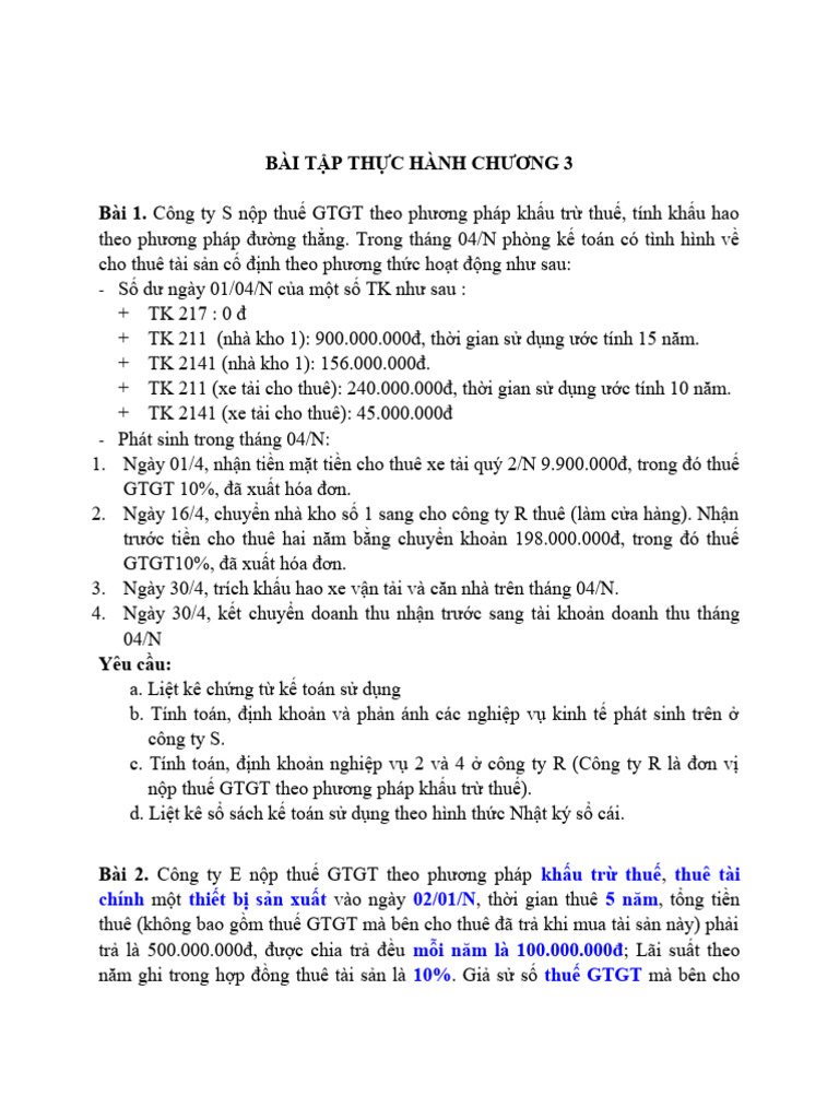 BT Thuc Hanh Chuong 3 | PDF