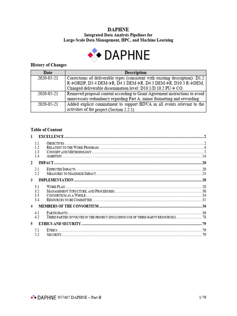 Annex 1 - Description of The Action (Part B) | PDF | Machine Learning ...