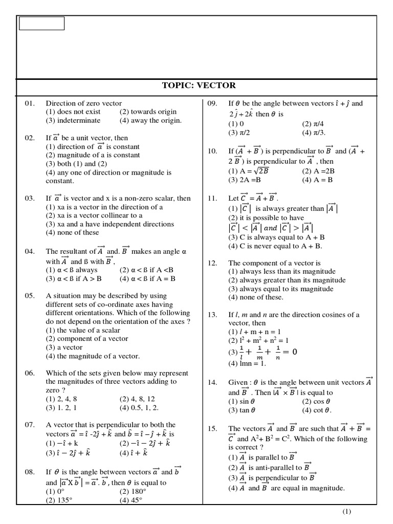 Vector Amd | PDF | Euclidean Vector | Classical Mechanics