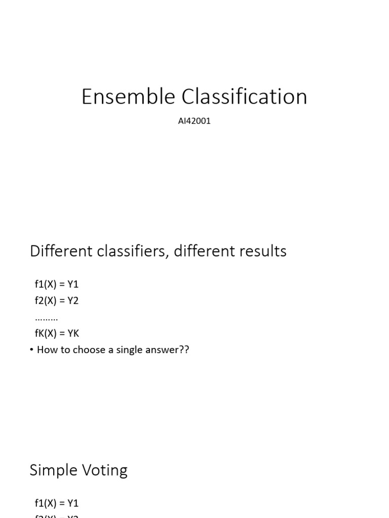Ensemble_Classification | Download Free PDF | Statistical Classification | Data Mining