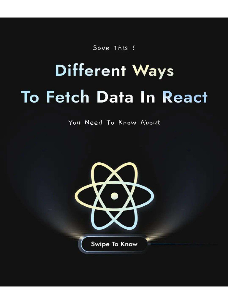 Different Ways To Fetch Data in React | PDF