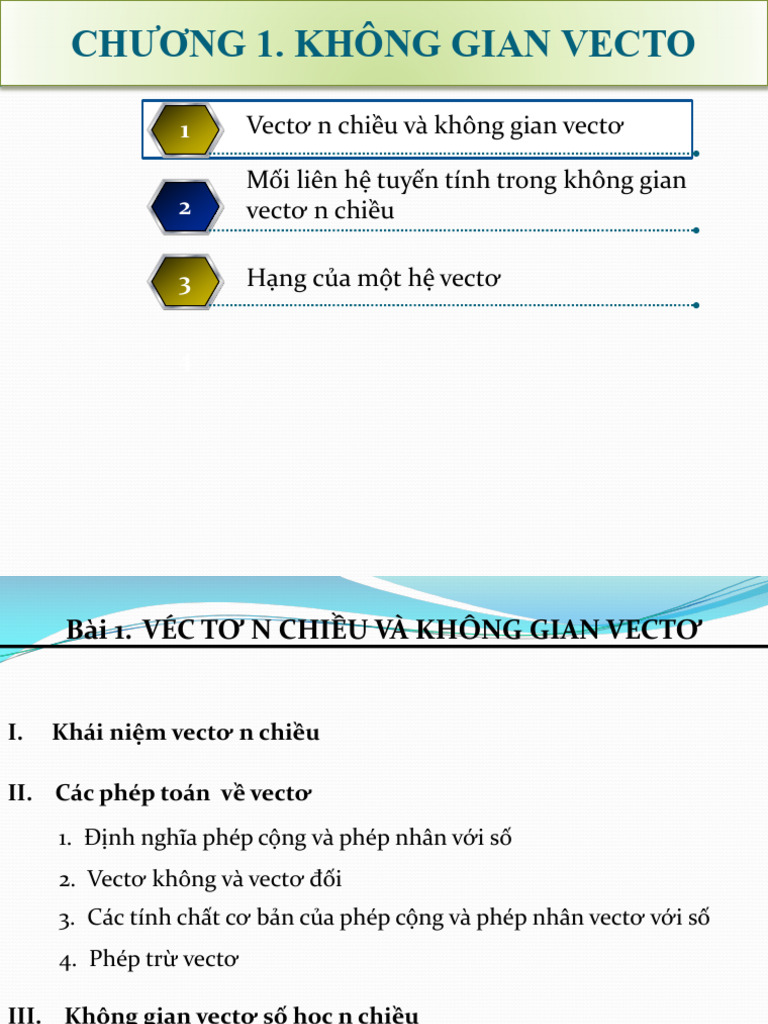 Chương 1. Không Gian Vecto | PDF