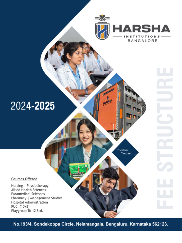 Harsha Fees Booklet - 2024-25 | PDF | Health Care | Medicine