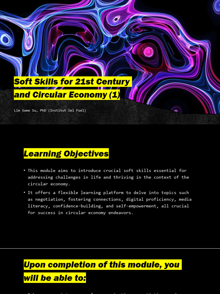Soft skills for 21st century CE | PDF | Communication | Sustainability