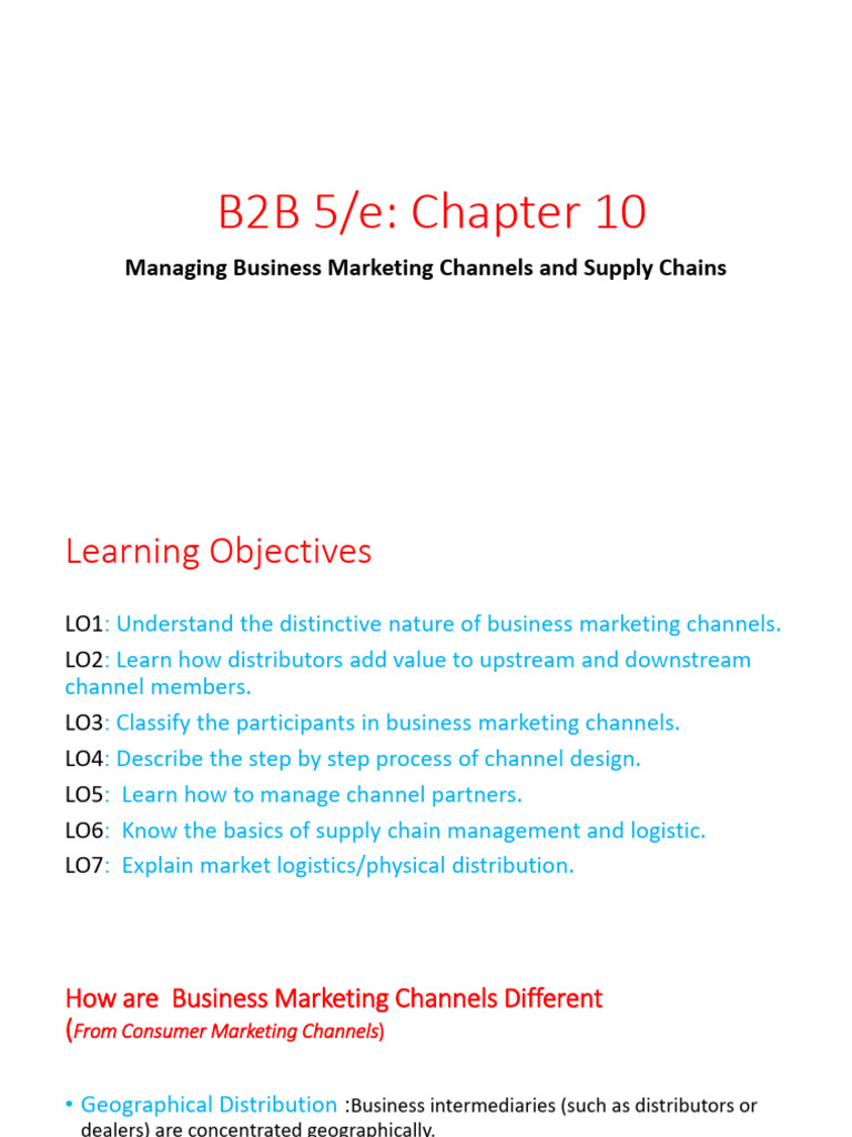 Chapter10 Fs | PDF | Logistics | Marketing