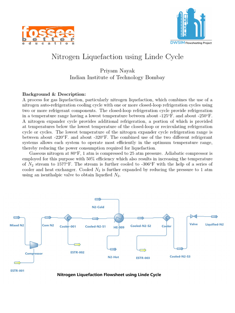 Nitrogen_Liquefaction_Linde_Cycle | Download Free PDF | Refrigeration ...