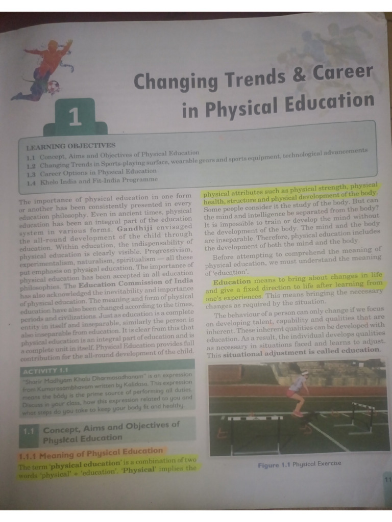 XI Physical Education Unit 1 | PDF