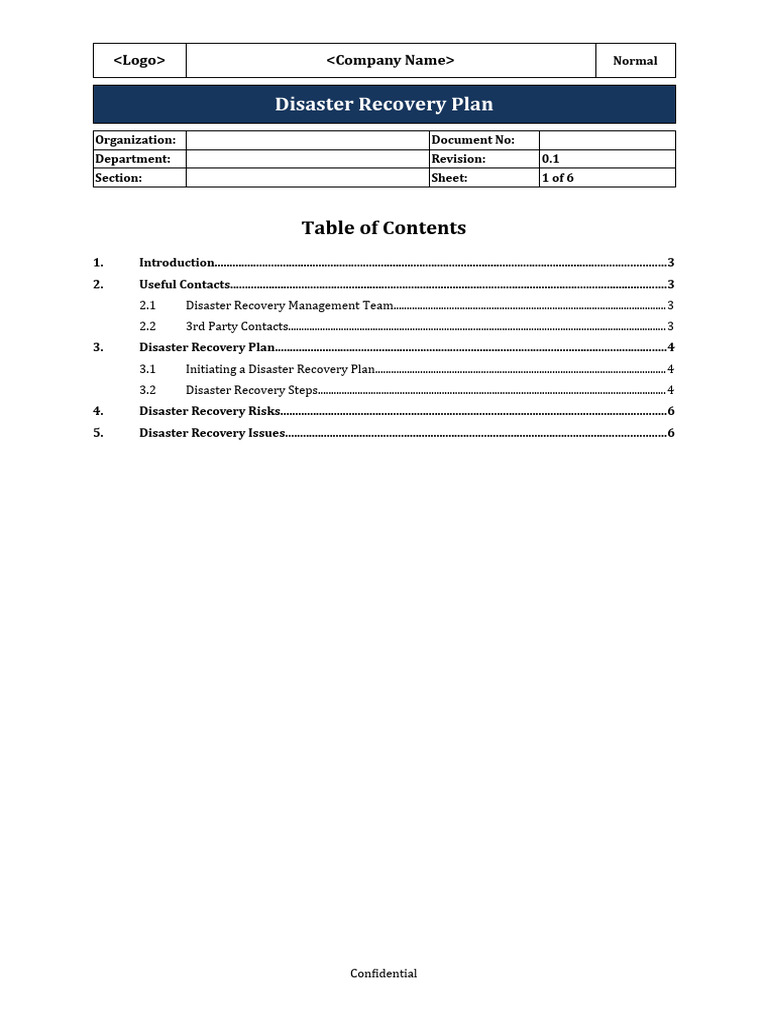 DR Plan Template - Draft v0.2 | PDF | Computing | Information Technology