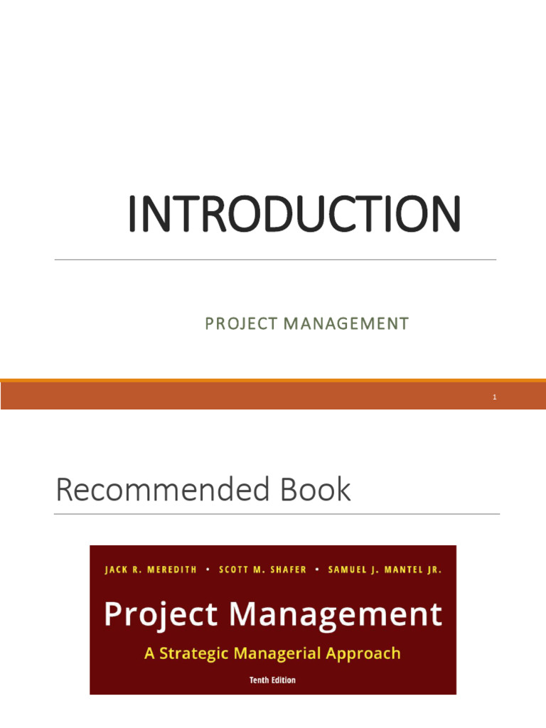 Class 1-Project Management | PDF | Project Management | Business