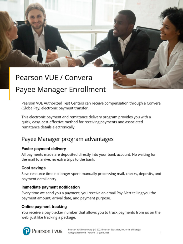 Convera Payee Manager Enrollment Guide | PDF | Payments | Cheque