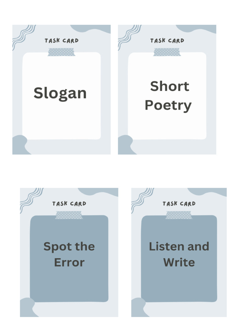 TASK CARDS | PDF
