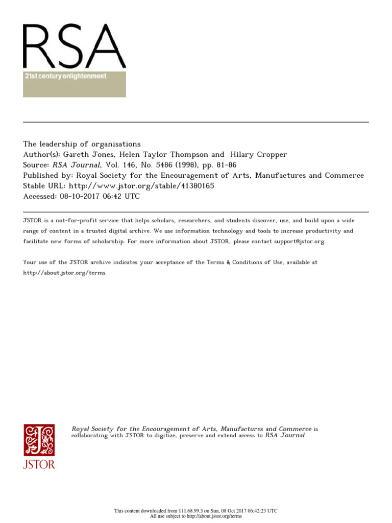 41380165 | PDF | Leadership | Max Weber