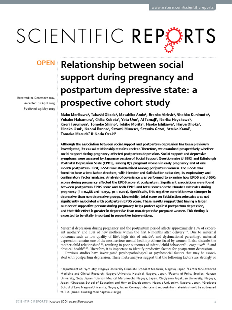 Relationship Between Social - Mako Morikawa | PDF | Medical Specialties ...
