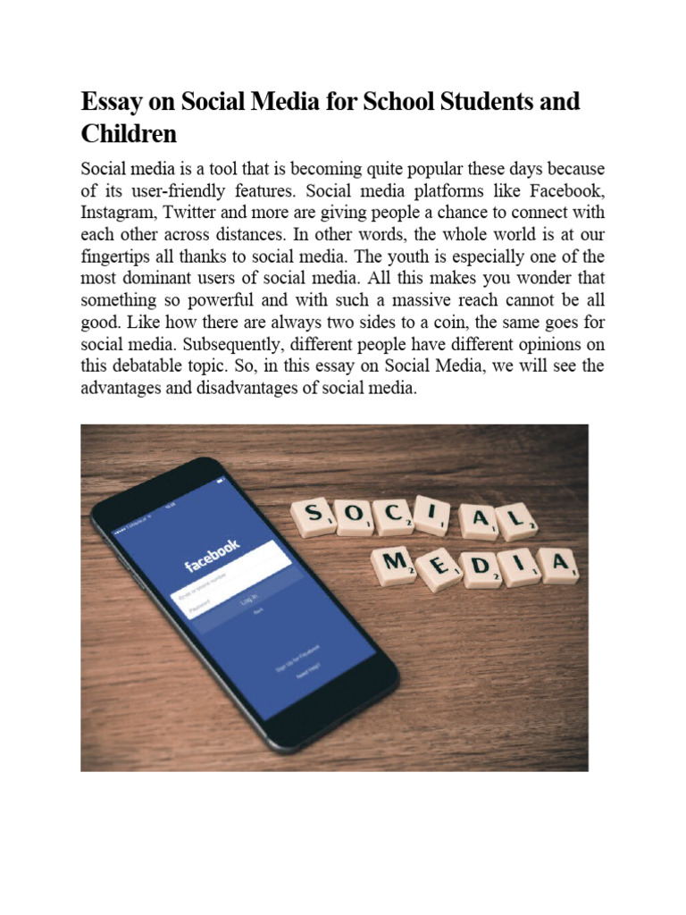 Social Media: Pros and Cons for Students | PDF | Popular Culture ...