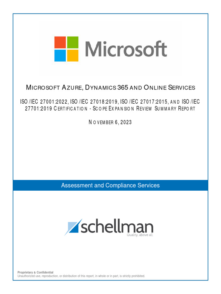 Microsoft Azure, Dynamics and Online Services - IsO 27001, 27018, 27017 ...