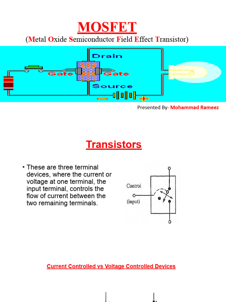 Mosfet PowerPoint Presentation | PDF | Field Effect Transistor | Mosfet
