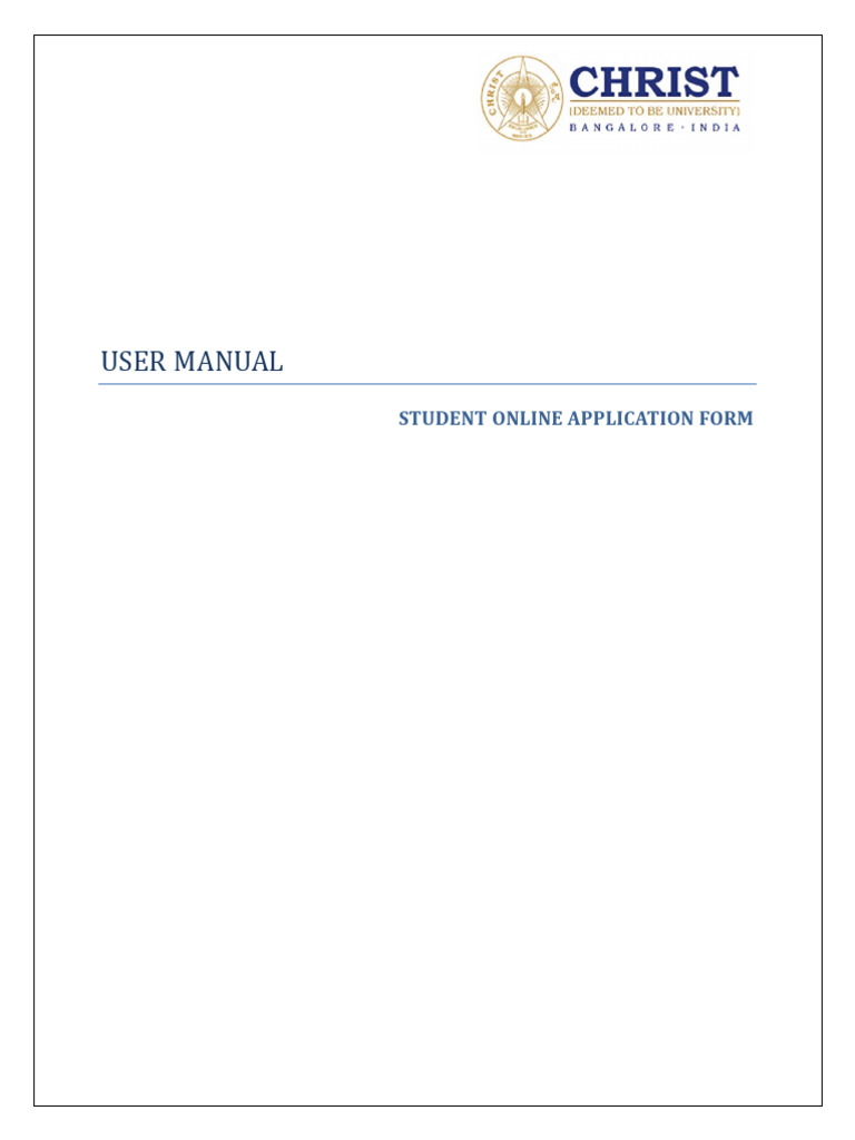 User Manual Student Application Form | PDF | Login | Password