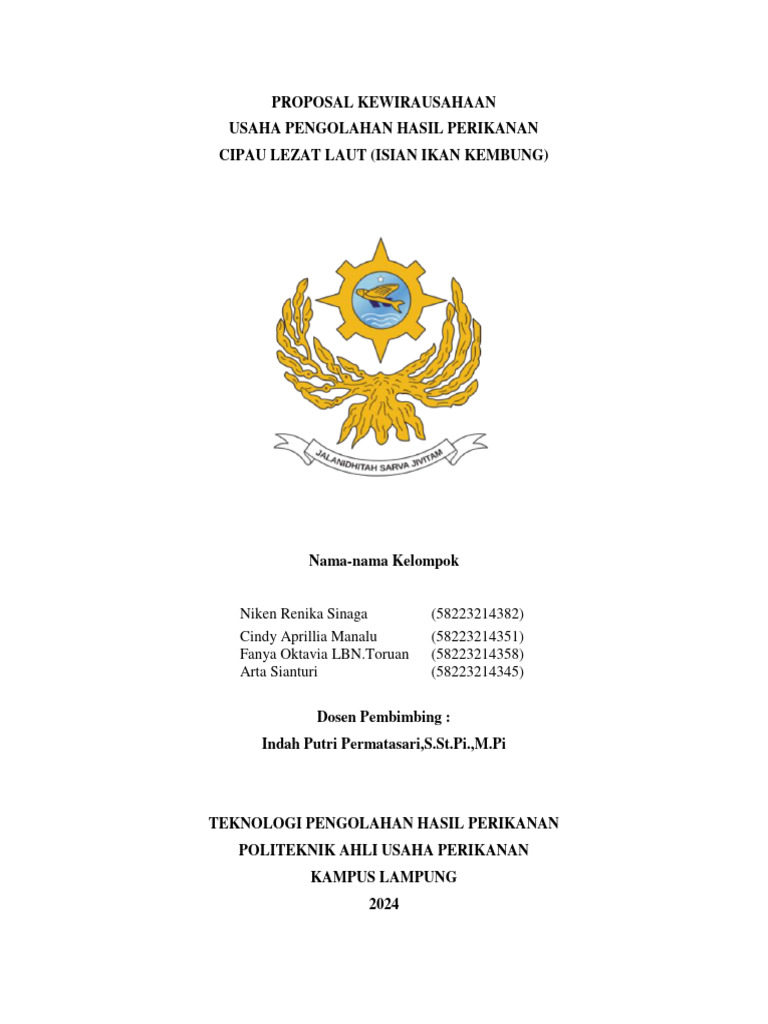 Proposal Kelompok Arta, Cindy, Fanya, Niken | PDF | Bisnis