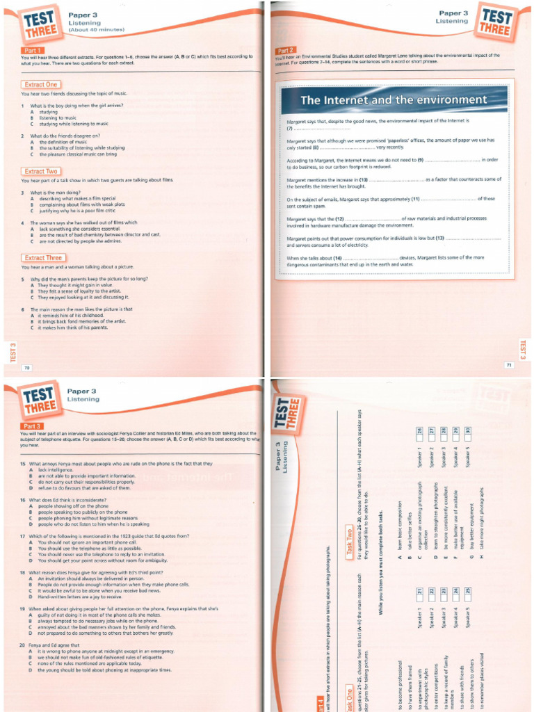 Cambridge-cae-hamilton-listening-test3 | PDF