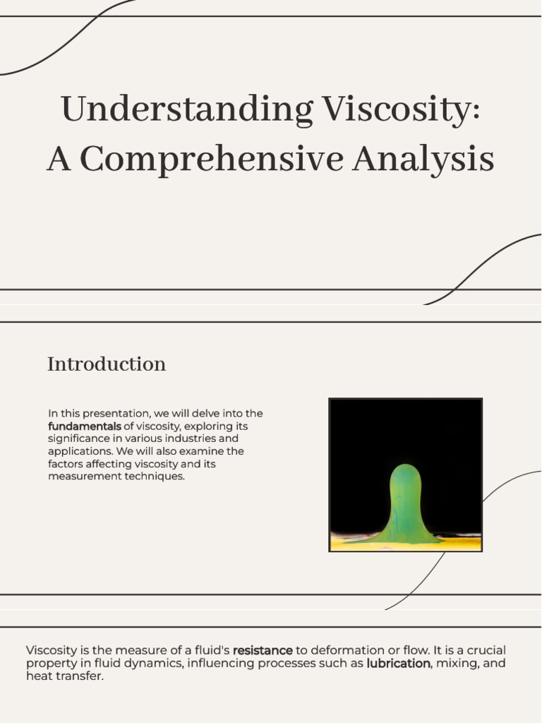 Slidesgo Understanding Viscosity A Comprehensive Analysis 20240528203803z4bl | PDF
